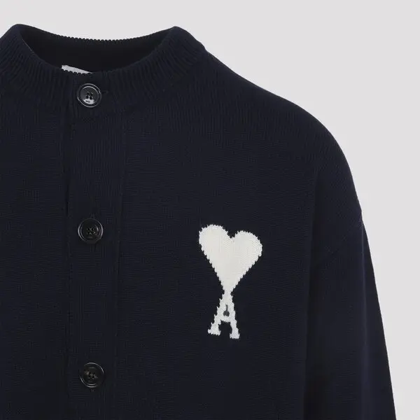 AMI Paris Wool And Cotton Cardigan