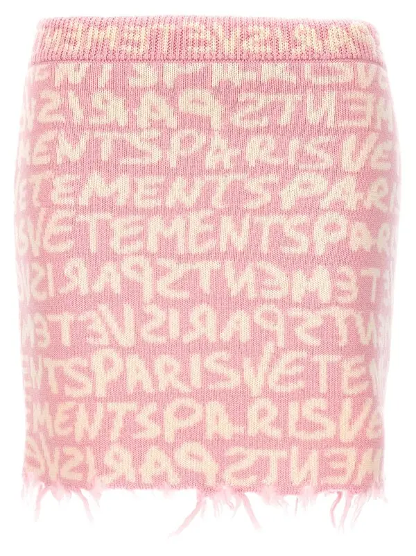 Vetements Graffiti Monogram' Skirt - Pink