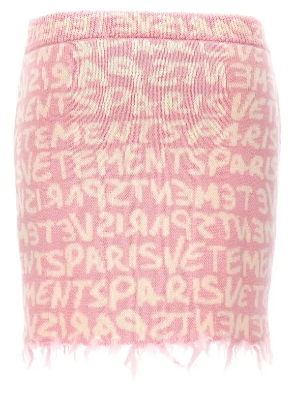 Vetements Graffiti Monogram' Skirt