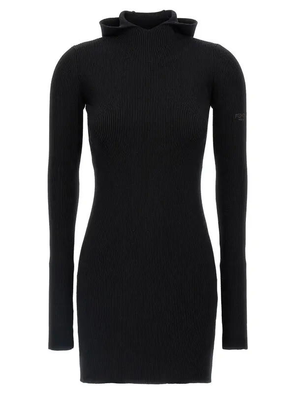 Fendi Hooded Dress - Black