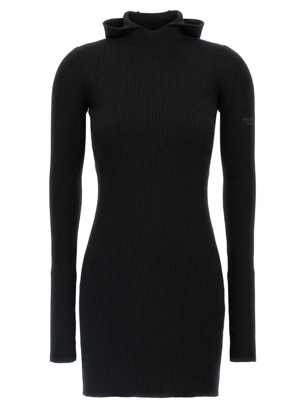 Fendi Hooded Dress - Black