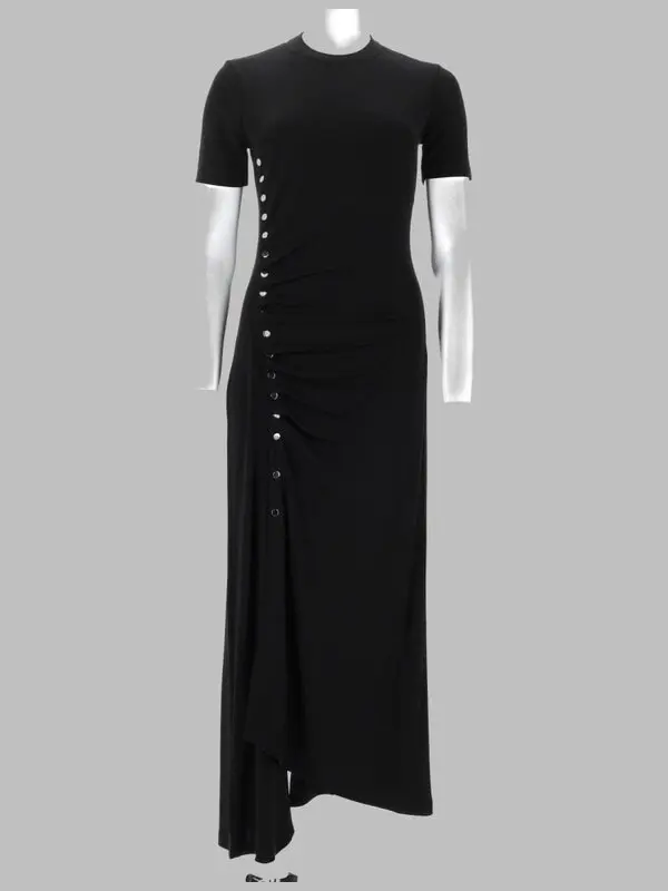 Rabanne Draped Jersey Long Dress