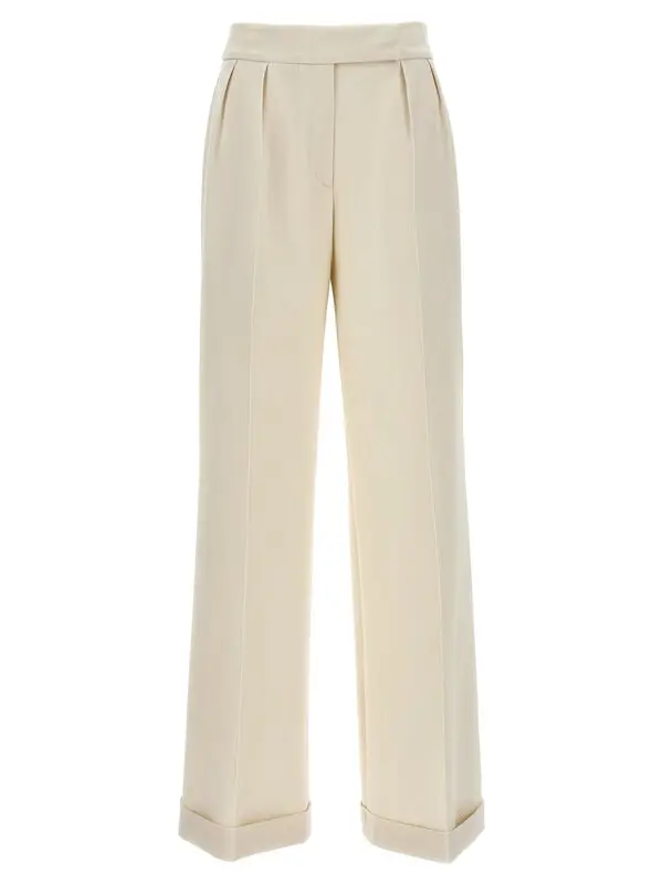 Kiton Stretch Wool Jersey Trousers - White
