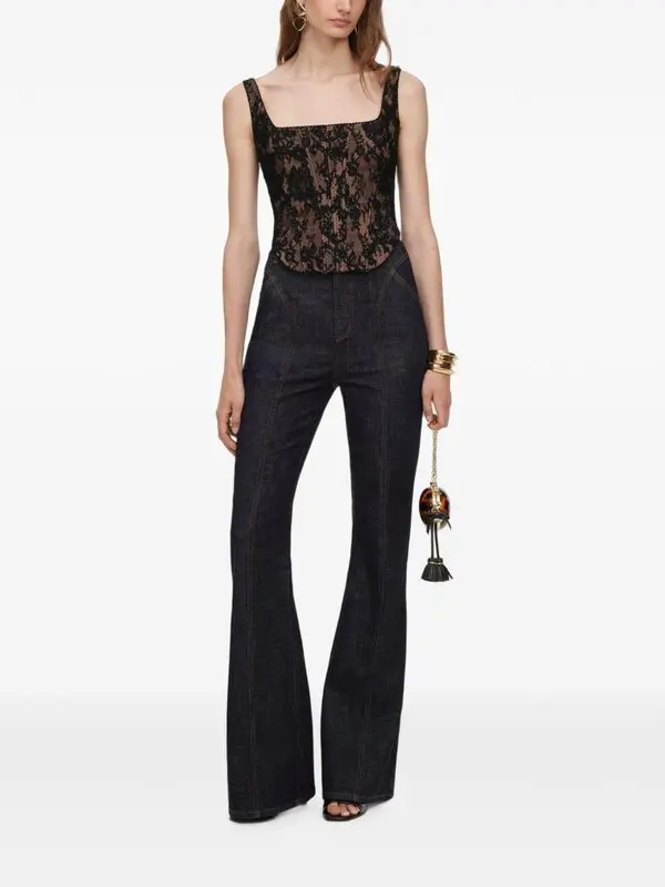 SELF-PORTRAIT Lace Corset Top - Multicolor