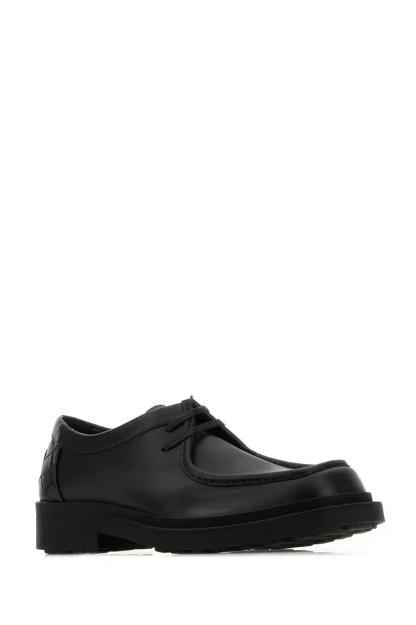 Bottega Veneta Leather Ben Lace-up Shoes - Black