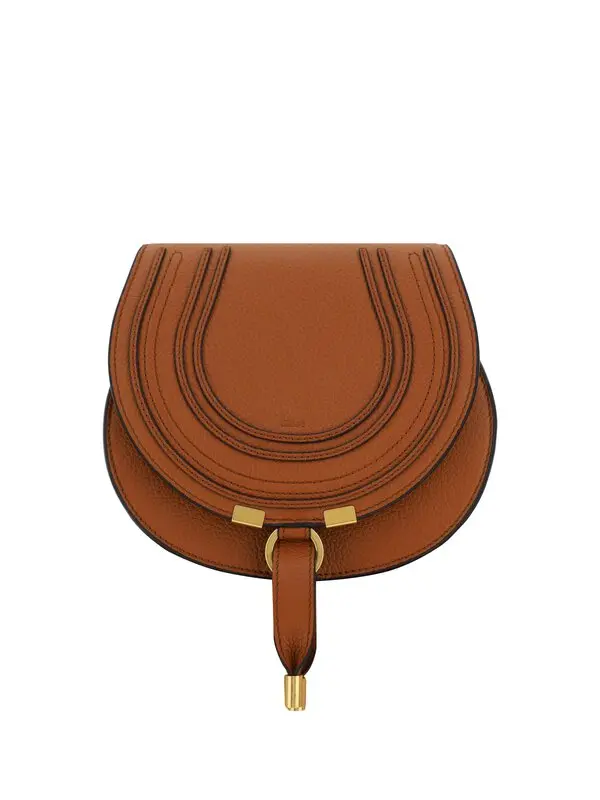 Chloé Small Marcie Leather Shoulder Bag - Brown