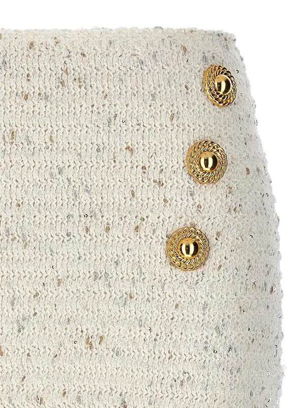 Balmain Fringed Tweed' Skirt