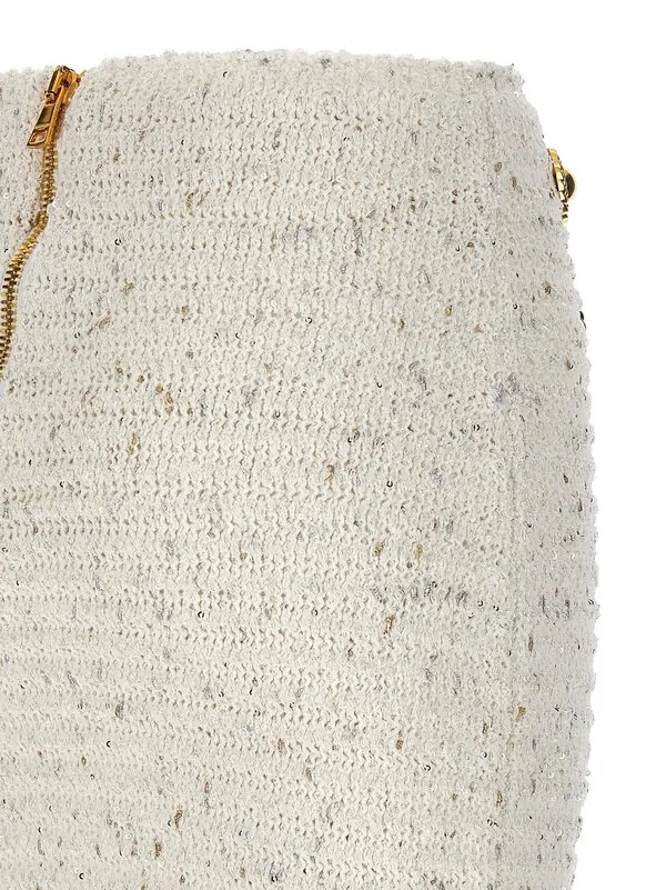 Balmain Fringed Tweed' Skirt