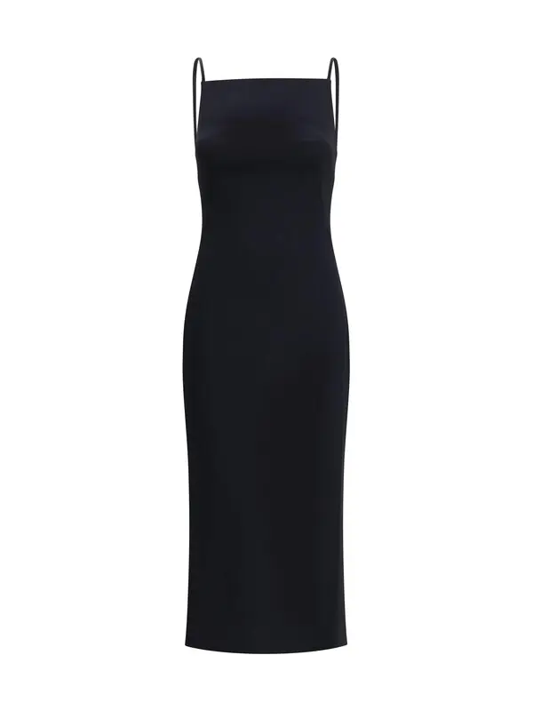 Givenchy Midi Dress With Draped Back - Black