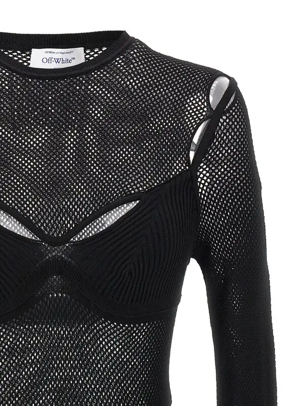 Off-White Net Arrow Bralette Top