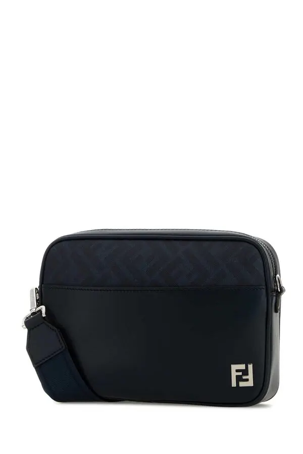 Fendi Midnight Leather Camera Case Crossbody Bag