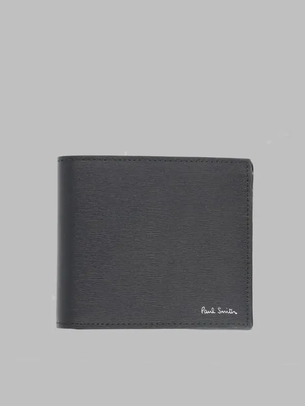 Paul Smith Leather Bi-fold Wallet - Black