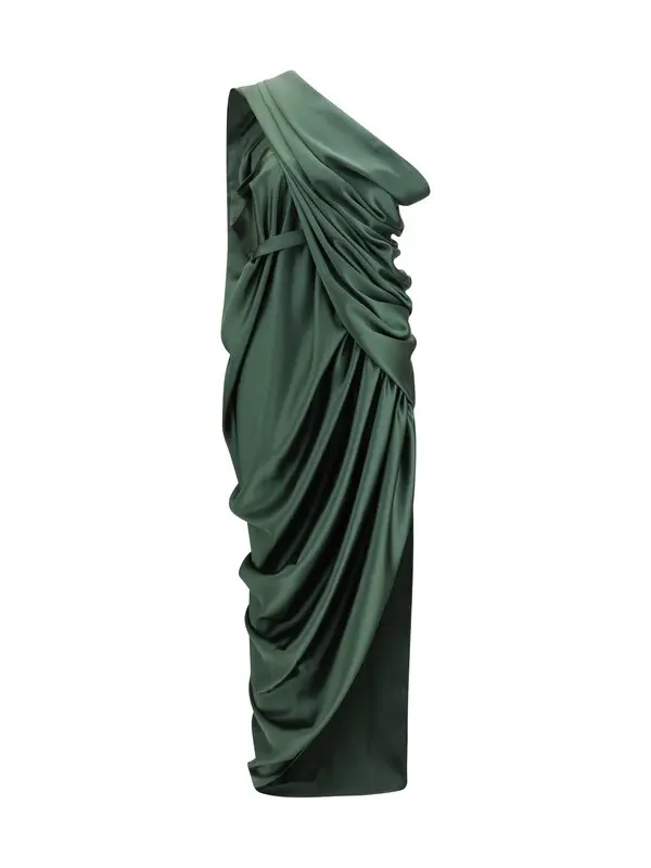 VIVIENNE WESTWOOD Draped Midi Dress - Green