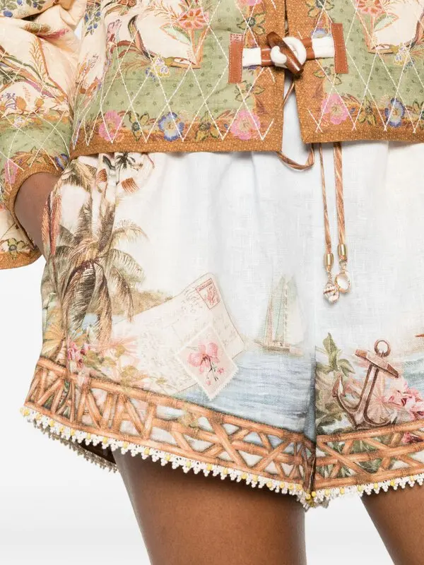 Zimmermann Mahon Linen Shorts