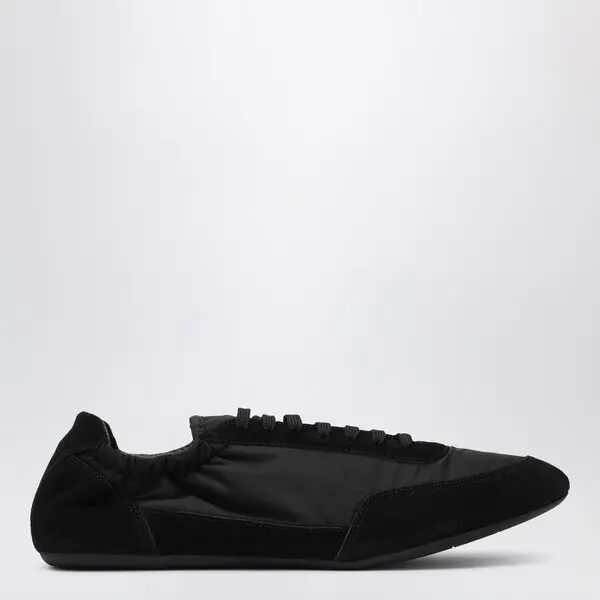 Prada Collapse Re-nylon And Suede Sneakers - Black