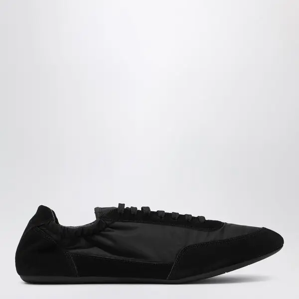 Prada Re-nylon And Suede Sneakers - Black