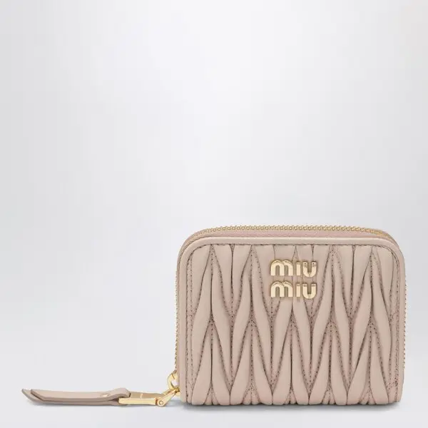 Miu Miu Powder- Matelasse Nappa Coin Purse - Pink