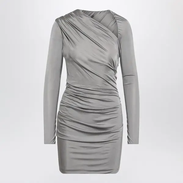 Attico Draped Grey Mini Dress