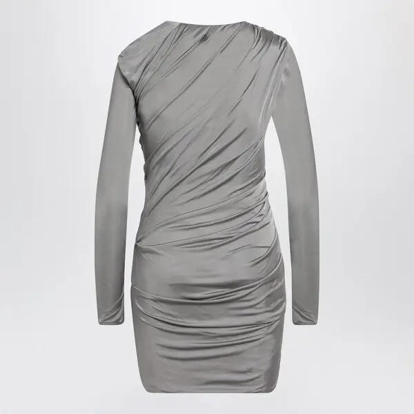 Attico Draped Grey Mini Dress