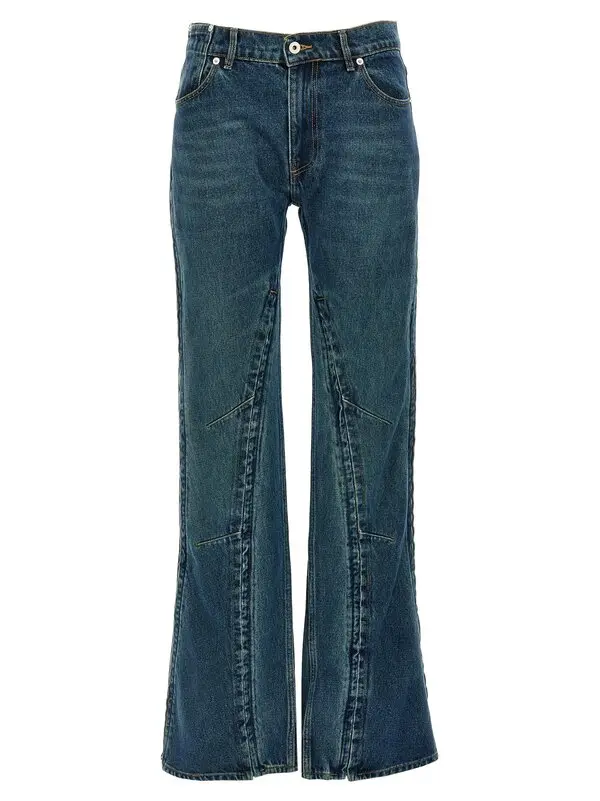 Y/project Evergreen Hook And Eye' Jeans - Blue