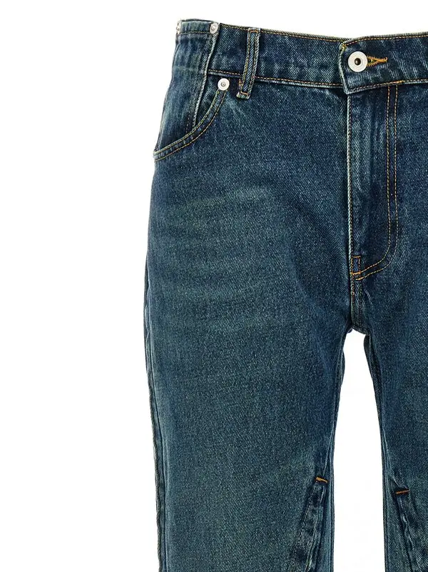 Y/project Evergreen Hook And Eye' Jeans - Blue
