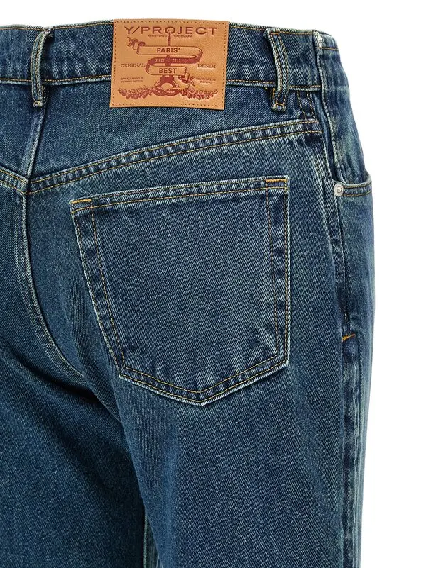 Y/project Evergreen Hook And Eye' Jeans - Blue
