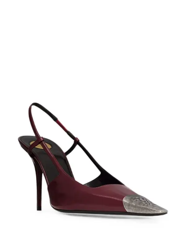 Saint Laurent Jeanne Leather Slingback Pumps - Multicolor