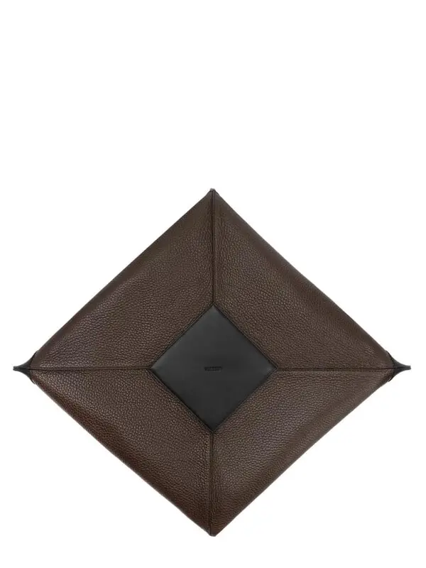 Yuzefi Leather Borsa Wonton Handbag - Brown
