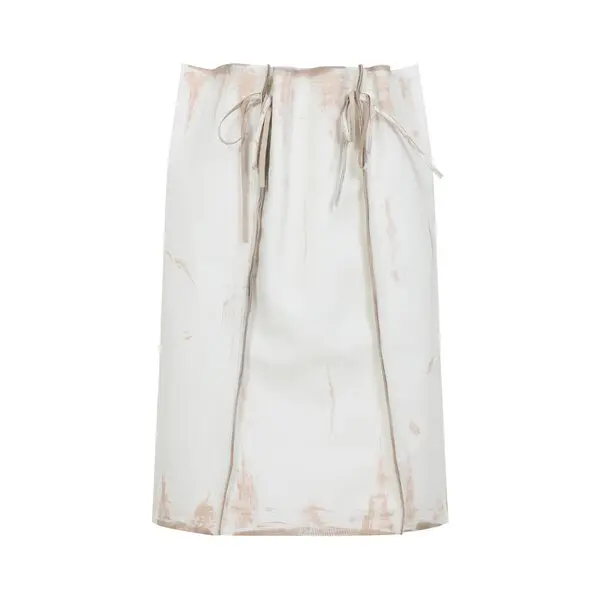 Prada Calf Leather Midi Skirt