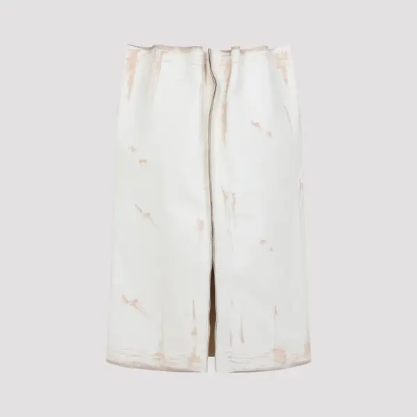 Prada Calf Leather Midi Skirt