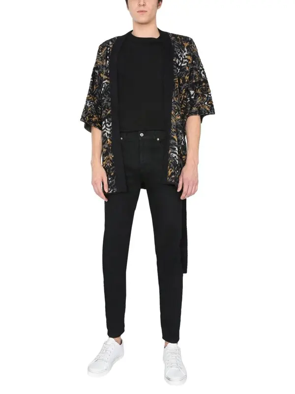 Saint Laurent Jacquard Knit Kimono