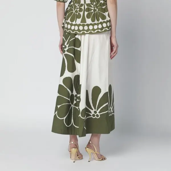 Farm Rio Palermo Printed Cotton Maxi Skirt - Green