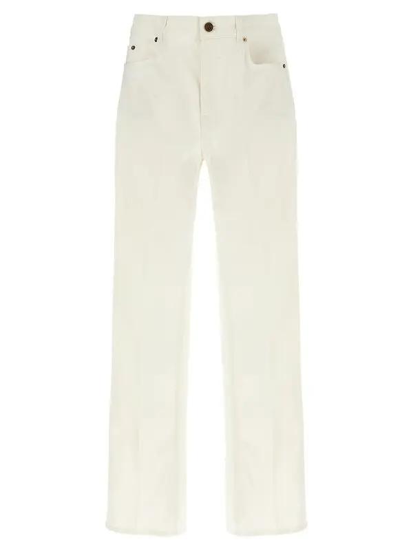 Balmain Embroidery Jeans - White