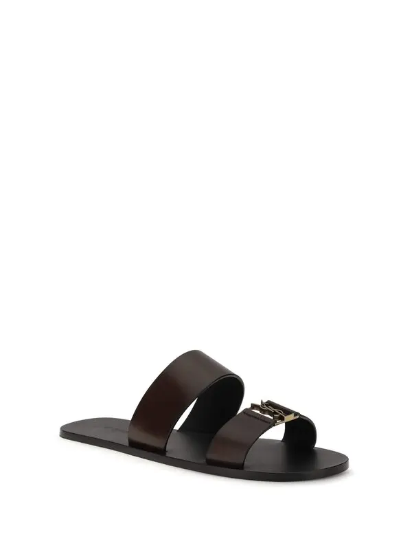 Saint Laurent Babylone Sandals - Brown