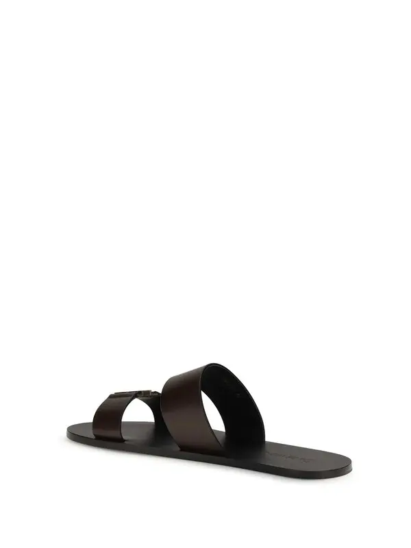 Saint Laurent Babylone Sandals - Brown