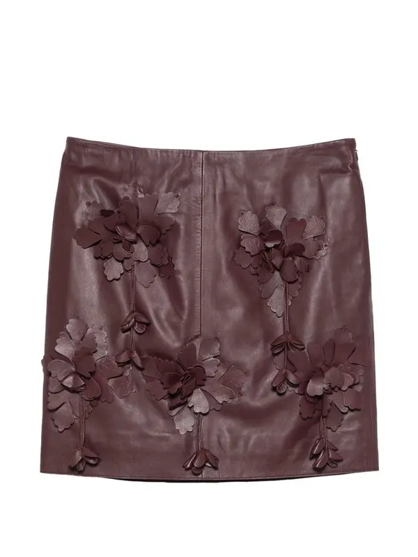 Alberta Ferretti Faux Leather Mini Skirt - Multicolor
