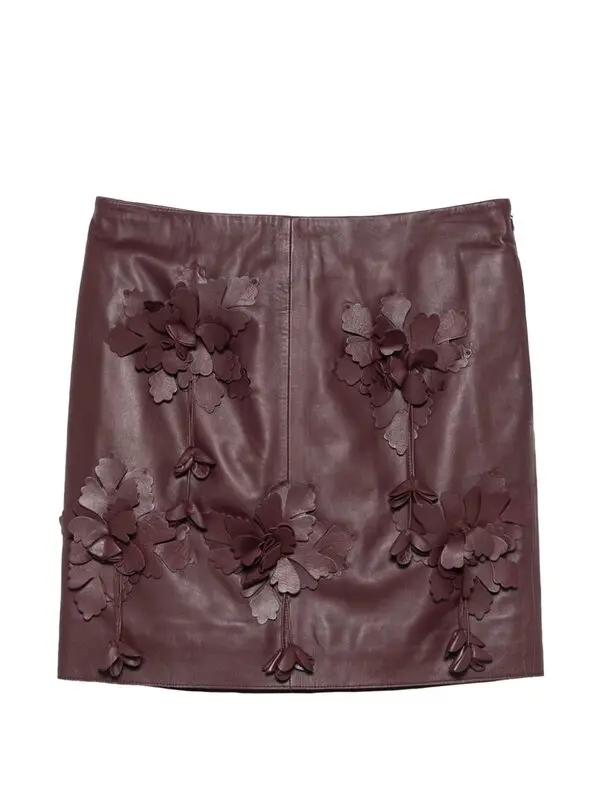 Alberta Ferretti Faux Leather Mini Skirt - Multicolor