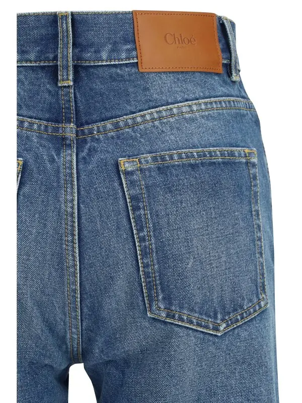 Chloé Jeans Flared In Organic Cotton Denim