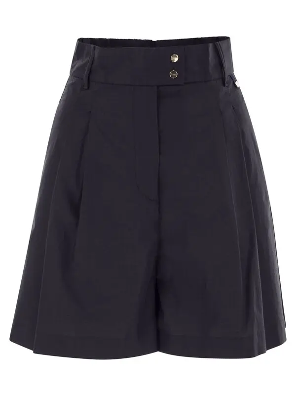 Herno Stretch Cotton Bermuda Shorts - Blue