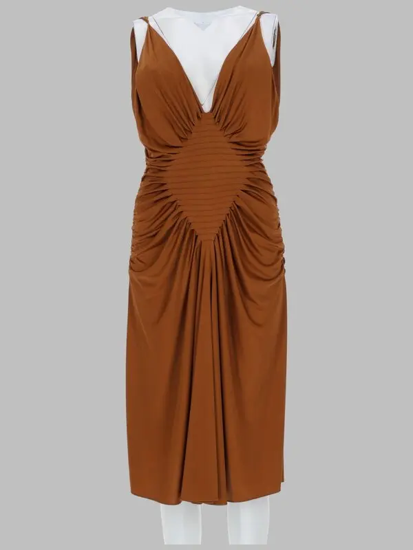 Versace Abito Midi In Jersey Di Viscosa