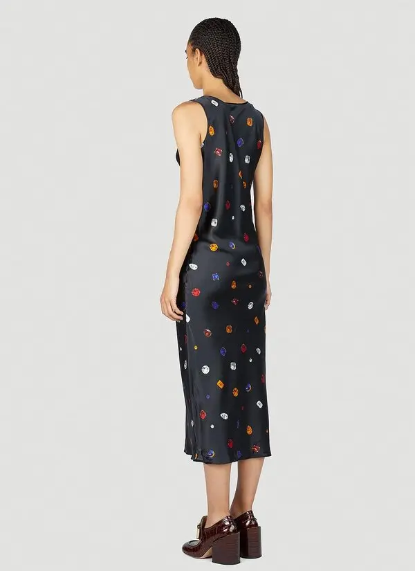 Sportmax Gemstone Print Midi Dress