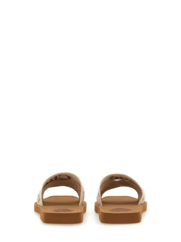 Chloé Woody Slide Sandals - Cream