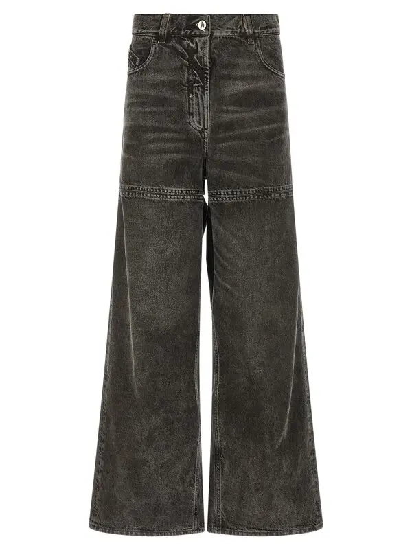 Attico Cut-out Wide Leg Jeans