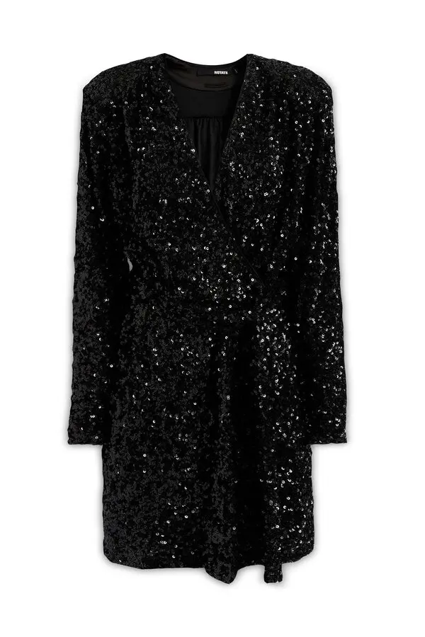ROTATE BY BIRGER CHRISTENSEN Sequined Wrap Dress - Multicolor
