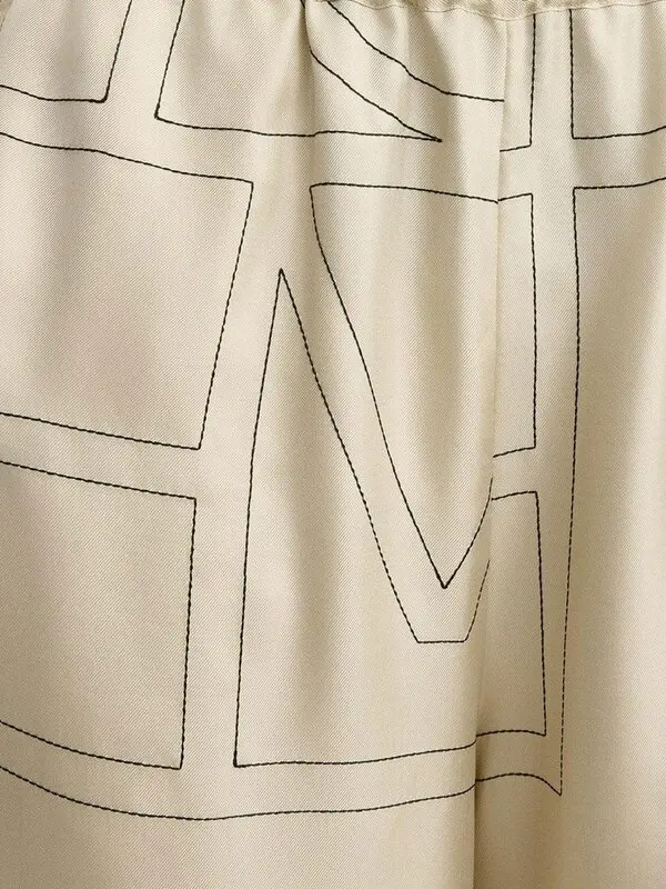 TOTEME Organic Silk Bermuda Shorts - Cream