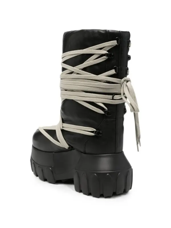 Rick Owens Megalace Leather Boots