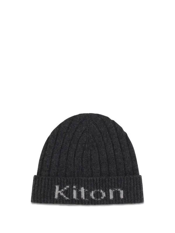 Kiton Wool Beanie Hat - Gray