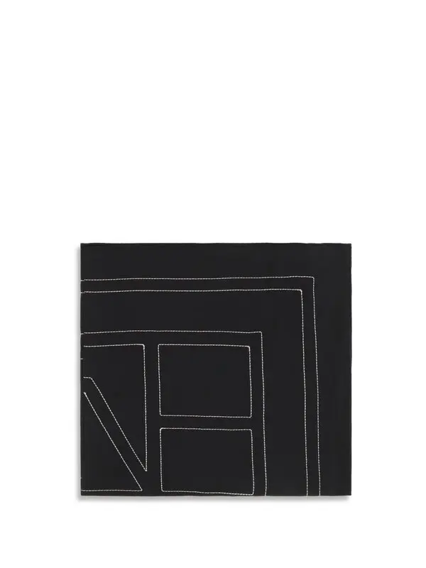 TOTEME Silk Scarf With Embroidery - Black