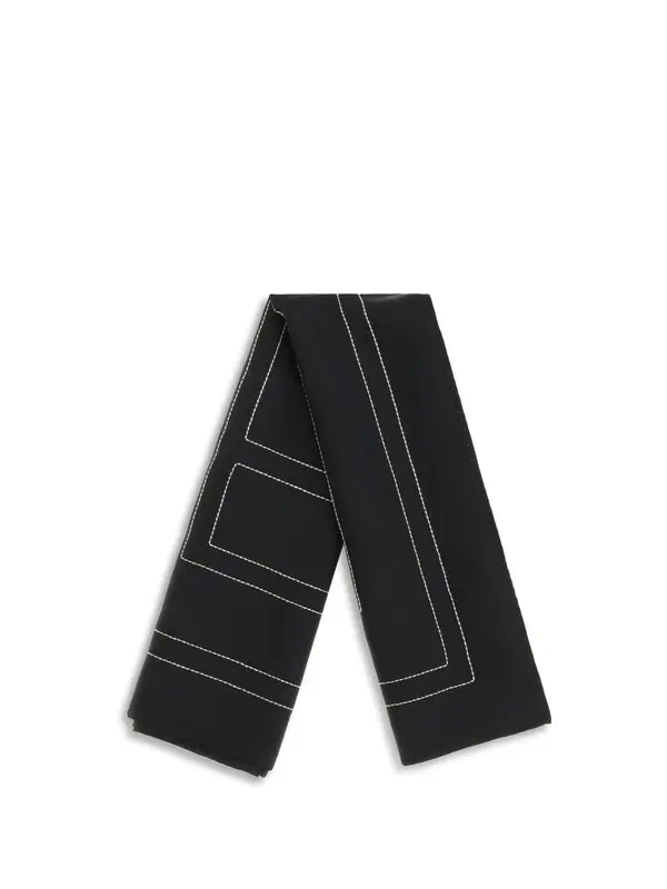TOTEME Silk Scarf With Embroidery - Black