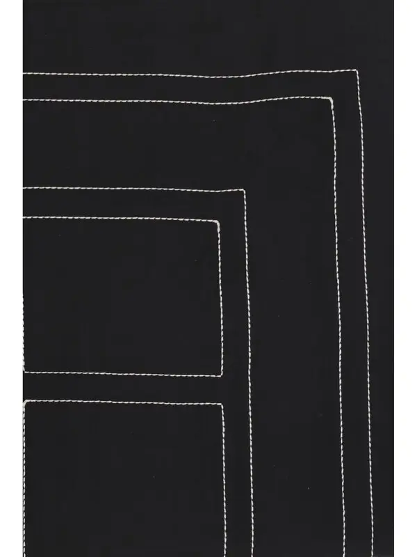 TOTEME Silk Scarf With Embroidery - Black